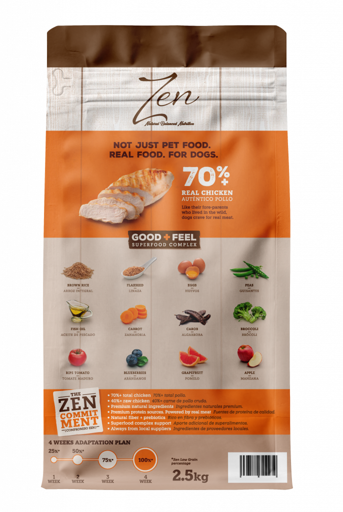 Zen Low Grain Adult Mini Chicken alimento perros razas mini